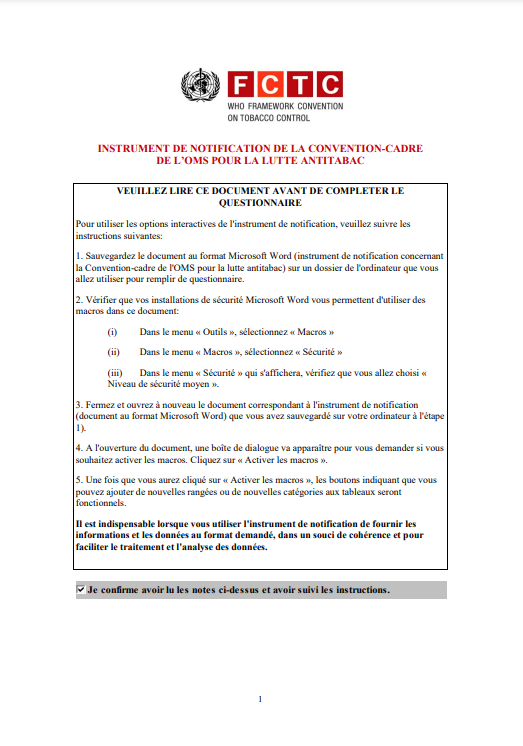 Questionnaire principal